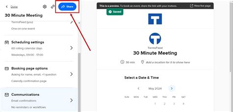 video i agree checkbox for calendly termsfeed