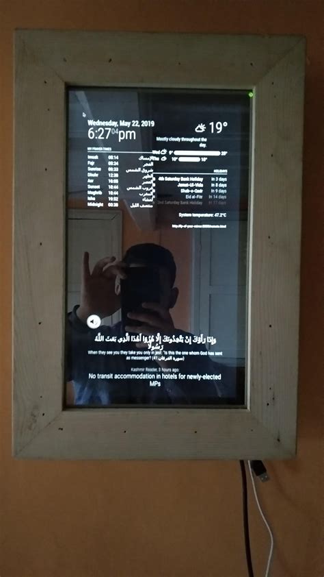 Smart Mirror Based On Rpi 3b Running Magicmirror Software Rraspberrypi