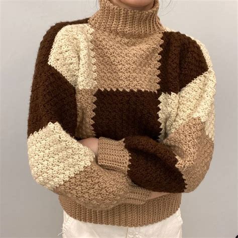 Patchy Sweater Patterm Patchwork Sweater Pattern Sweater Crochet
