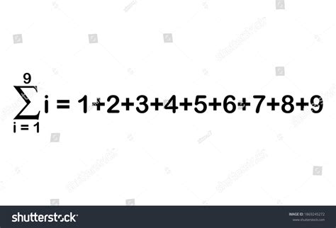 Summation Notation Sigma Function Stock Vector Royalty Free