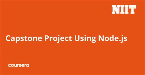 Capstone Project Using Nodejs Coursera