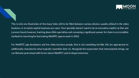 WEBRTC Development Trends In 2022 That Will Shape The Market PPT