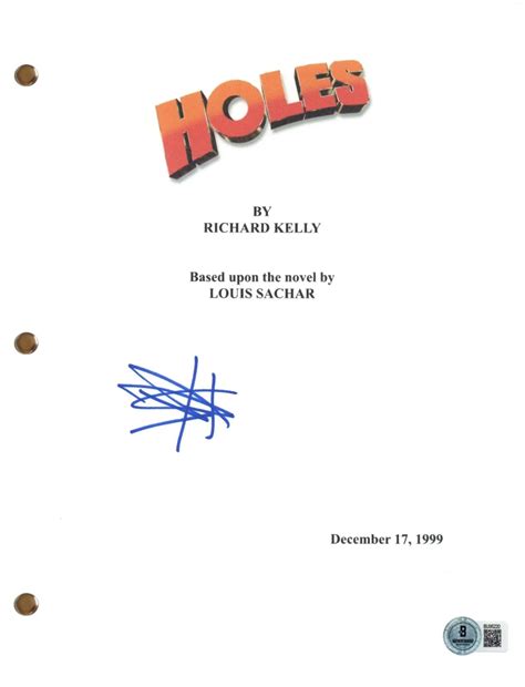 Shia Labeouf Holes Signed Autograph Movie Script Full Screenplay