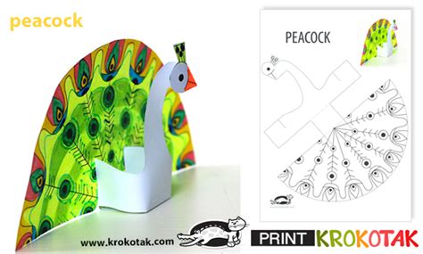 Peacock Template Craft
