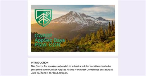 christophe d on linkedin owasp appsec days pacific northwest 2023 presentation proposal
