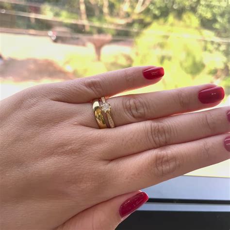 Combo Alianca Casamento Ouro 10k 4mm 6 Gramas O Par Solitario Liso