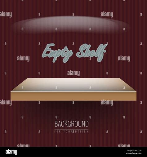 Realistic Empty Shelf For Exhibit Your Objects Vector Illustration Stock Vector Image And Art Alamy