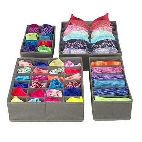 ᐉ Набір коробок органайзерів для зберігання білизни Home 4 предмета 323210 • Краща ціна в