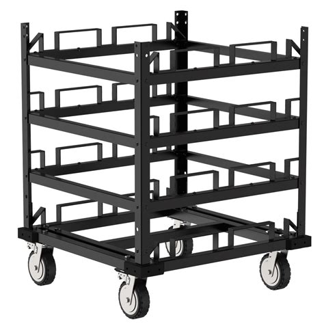Horizontal Post Storage Cart 12 Posts Or 24 Posts Trafford Industrial Crowd Control Warehouse
