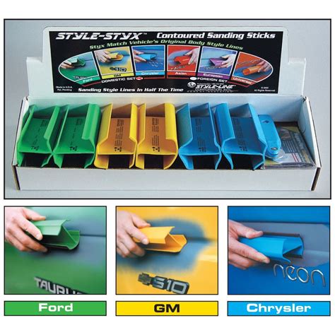 Styx Contoured Sanding Sticks Domestic 5 In