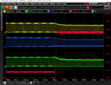 TMS F F Controller Failed While Spinning Motor Oscilloscope Captured The Event And