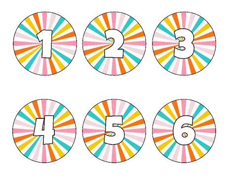 Retro Theme Classroom Numbers By Teach Without A Doubt Tpt