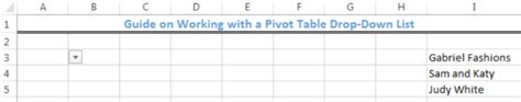 Here Is A Guide On Working With A Pivot Table Drop Down List Excelchat
