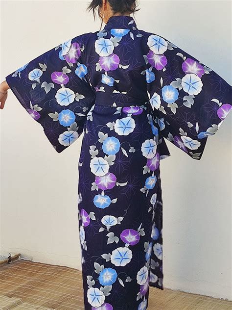 Ladies Yukata Japanese Summer Kimono Asagao J Okini Products