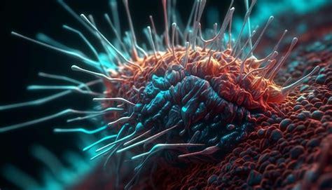 Premium Ai Image Molecular Structure Of Cancer Cell On High Scale