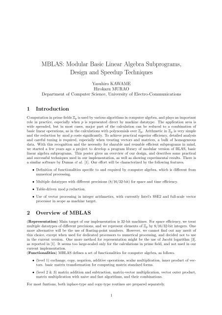 Mblas Modular Basic Linear Algebra Subprograms Design Risc