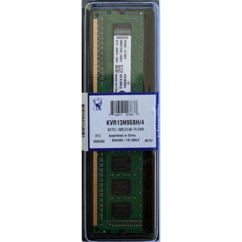 Brand New Kingston 4gb Ddr3 Pc3 10600 1333mhz Desktop Memory Kvr13n9s8h4g