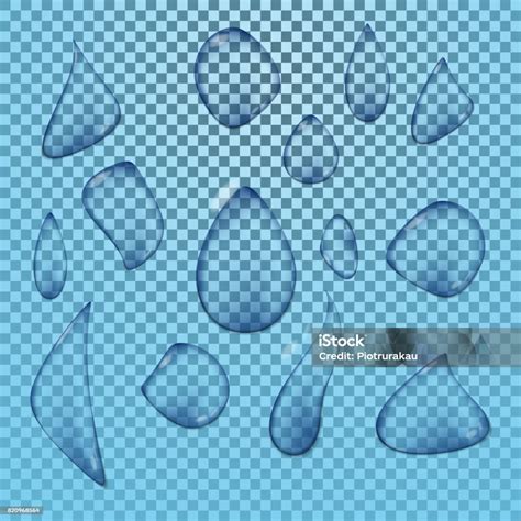 현실적인 투명 한 물 방울 세트 3차원 형태에 대한 스톡 벡터 아트 및 기타 이미지 3차원 형태 개체 그룹 기포 Istock