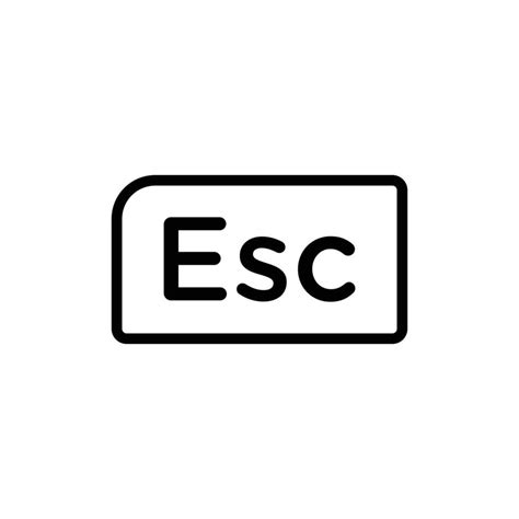 Esc Icon Logo Sign Set Outline 53143806 Vector Art At Vecteezy