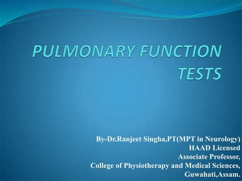 Pulmonary Function Test Pptx