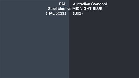 Ral Steel Blue Ral 5011 Vs Australian Standard Midnight Blue B62