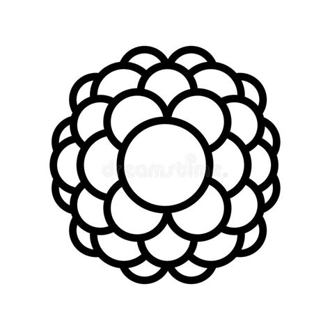 Particle Molecular Structure Line Icon Vector Illustration Stock Vector