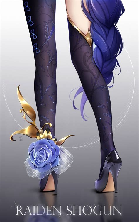 Raiden Shogun Legs Netapai1 Genshin Impact Ranimelegwear