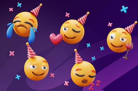 Emoty Night Party 3d Emoji Objects Ft Night And Celebration Envato