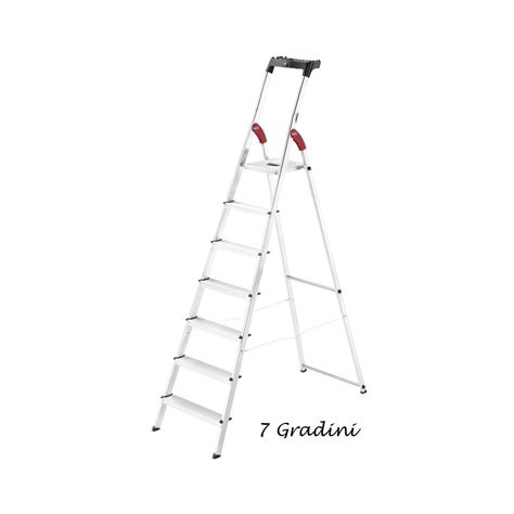 Hailo Scala 7 Gradini Alluminio Doppia Forbice Portautensili Scaletta Da Interno Leroy Merlin