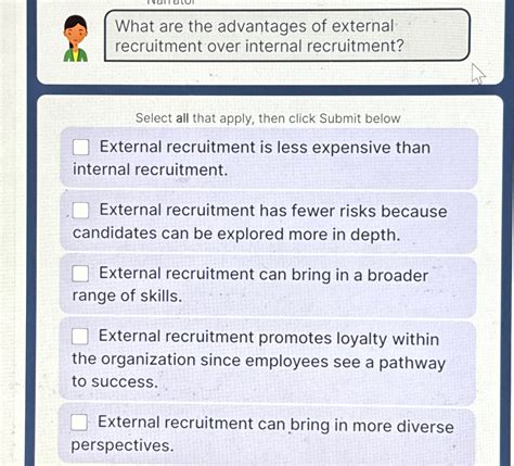 solved what are the advantages of external recruitment over