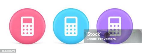 계산기 버튼 수학 숫자 계산 웹 응용 프로그램 디자인 3d 현실적인 원 아이콘 0명에 대한 스톡 벡터 아트 및 기타 이미지 0명 3차원 형태 경제 Istock