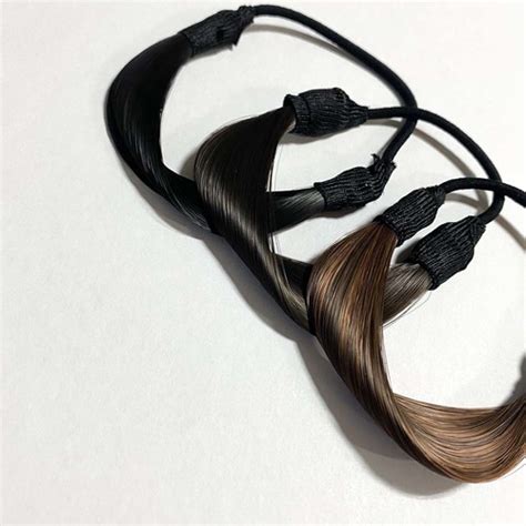 머리카락 밴드 포니테일 올림 머리 인조모 가발 헤어링 헤어 슈슈 끈 에이블리