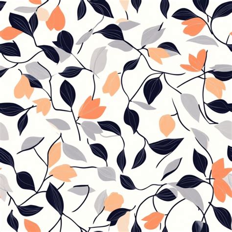 Download Stylized Floral Pattern With Leaves Patterns Online Creative
