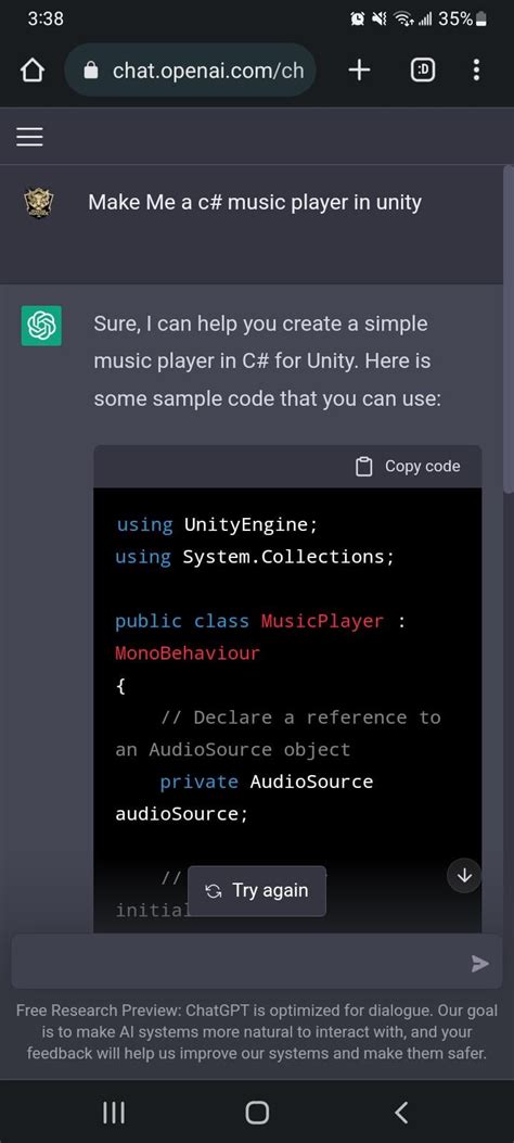 This Has Been Really Helpful As A Solo Game Dev In Unity Rchatgptcoding