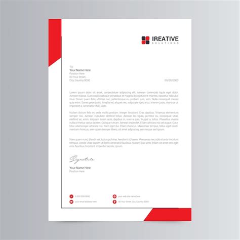 Чистый и современный шаблон фирменного бланка Премиум векторы