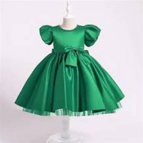 خرید و قیمت پیراهن مجلسی دخترانه ساتن آمریکایی از غرفه پوشاک بچگانه پریا