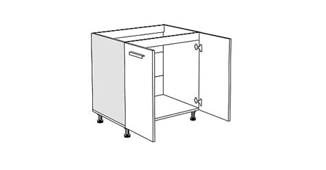 Кухненски шкаф долен за мивка In D80 S дъб артизан • Модулна кухня In дъб артизан • Мебели Монема
