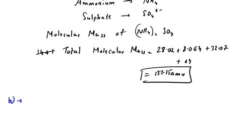 Solved Write The Formula Of Each Compund And Determine Its Molecular Formula Mass A