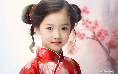 穿红色衣服的小女孩素材图片