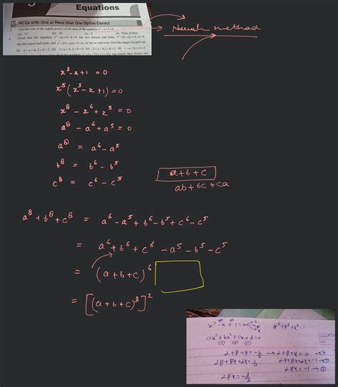 Given That The Equation X {2} A X 3 B 0 Has Two Distinct Real Roots X {2