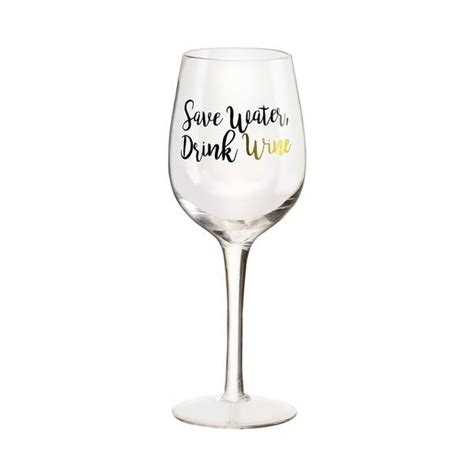 Save Water Drink Wine Wine Glass Pvc Bed Bath And Beyond 21133865