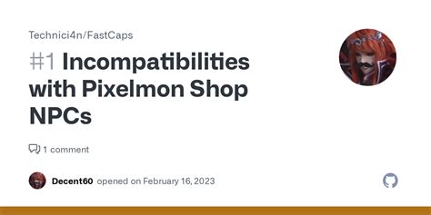 Incompatibilities With Pixelmon Shop Npcs · Issue 1 · Technici4nfastcaps · Github