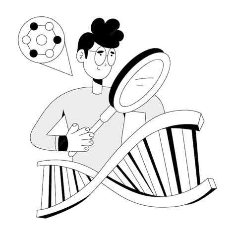 Premium Vector A Hand Drawn Illustration Of Lab Assistant