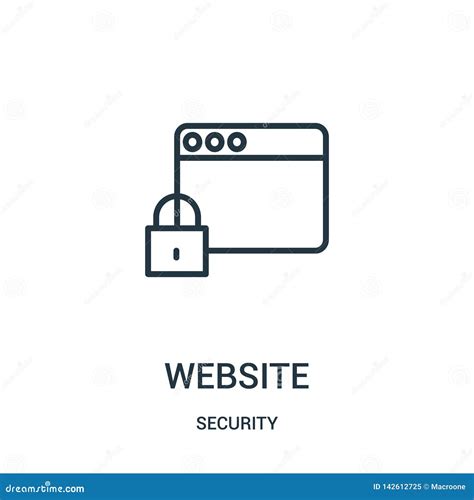 Website Icon Vector From Security Collection Thin Line Website Outline Icon Vector Illustration