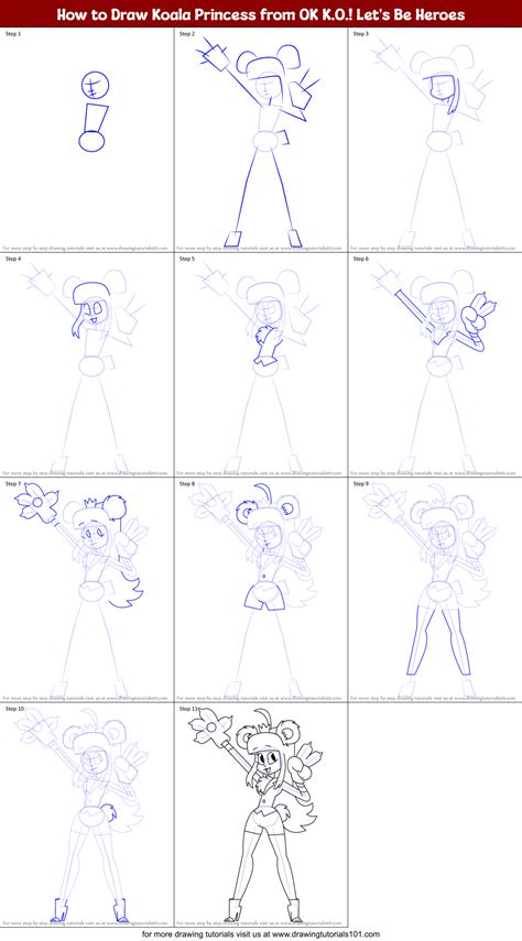 How To Draw Koala Princess From Ok Ko Lets Be Heroes Ok Ko Let