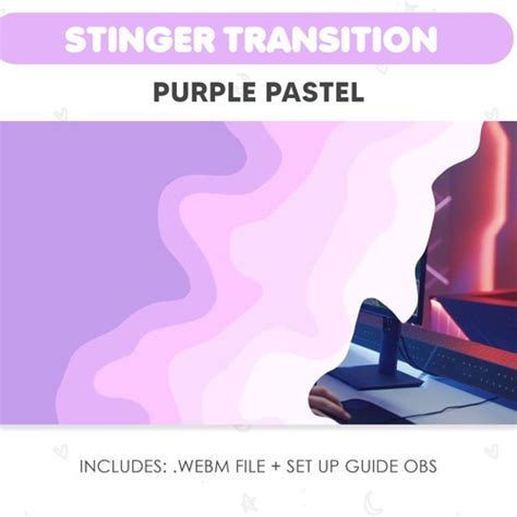 Animated Stinger Scene Transition For Your Streams Pastel Etsy