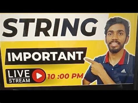 String Computer Class 10 ICSE Crash Course Java 10 YouTube