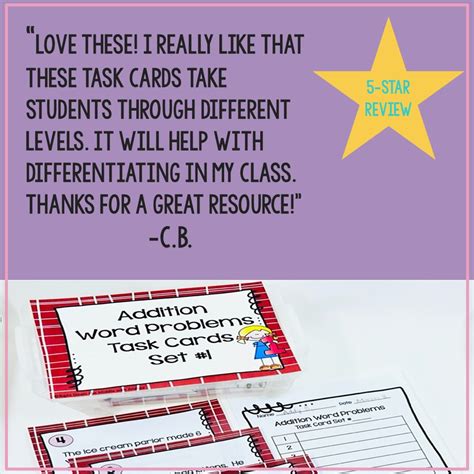 Addition Word Problems Task Cards Made By Teachers