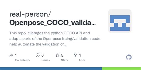 GitHub Real Person Openpose COCO Validation This Repo Leverages The Python COCO API And