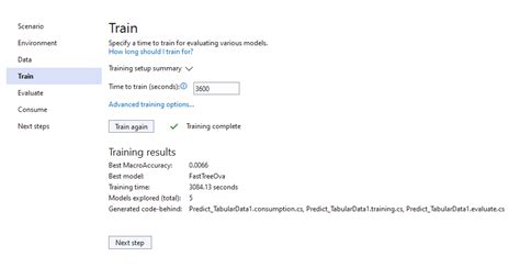 In Evalutate Tab Include The Output Metrics · Issue 2778 · Dotnetmachinelearning Modelbuilder